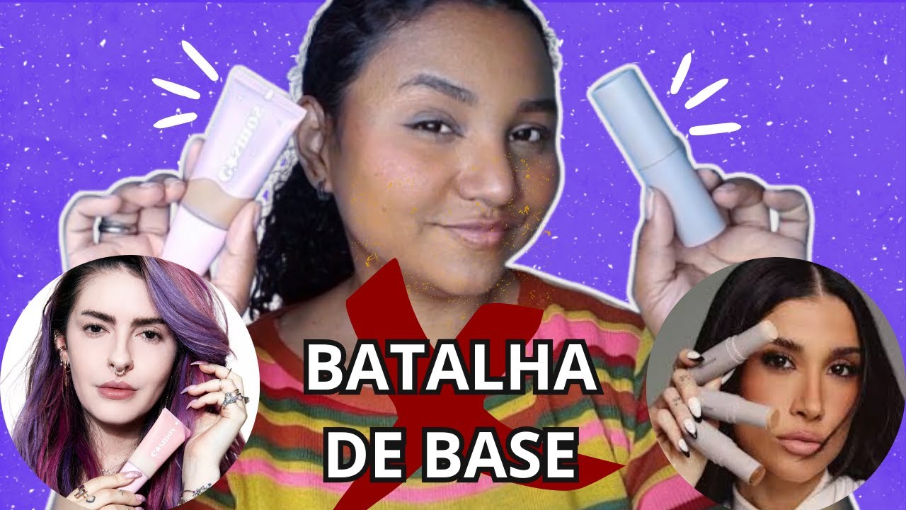 Batalha de Bases: Base Cosmos de Karen Bachini Beauty vs Base Stick Pele Boca Rosa - YouTube