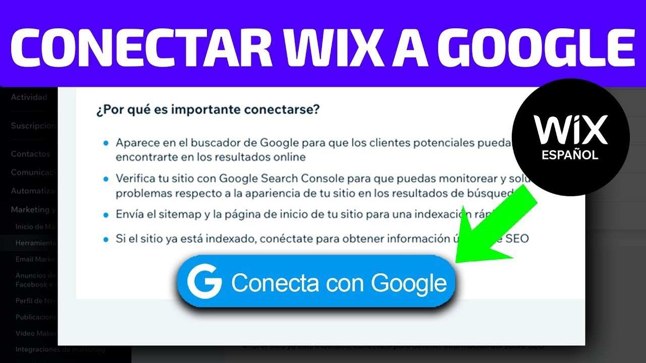 Como Conectar Wix con Google Search Console || Conecta tu Sitio Web Con Google - YouTube