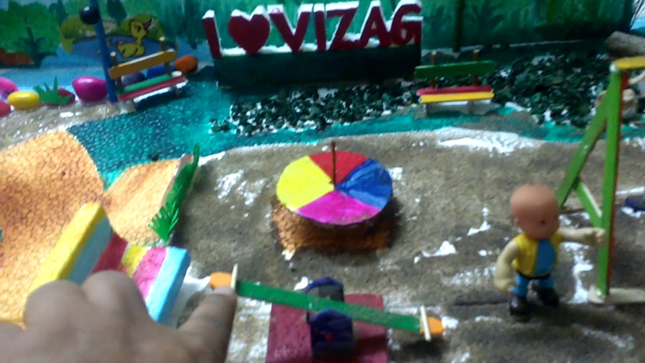 Park model for school project.. first prize winning... - YouTube