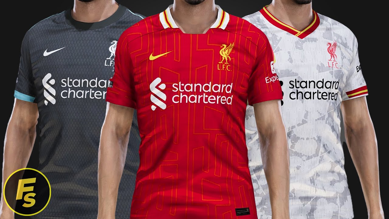 Liverpool FC Kits 2024-25 Season - PES 2021 & FL24 - YouTube