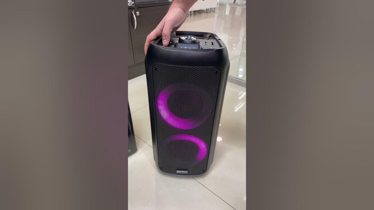 Акустическая система Perfeo Power Box Rings, мощность 35W + 2 беспроводных микрофона в комплекте ...