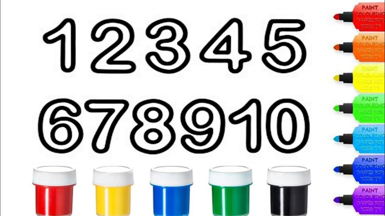 Coloring In Counting | How to Color 123 | Counting Coloring For Kids 😊 ...