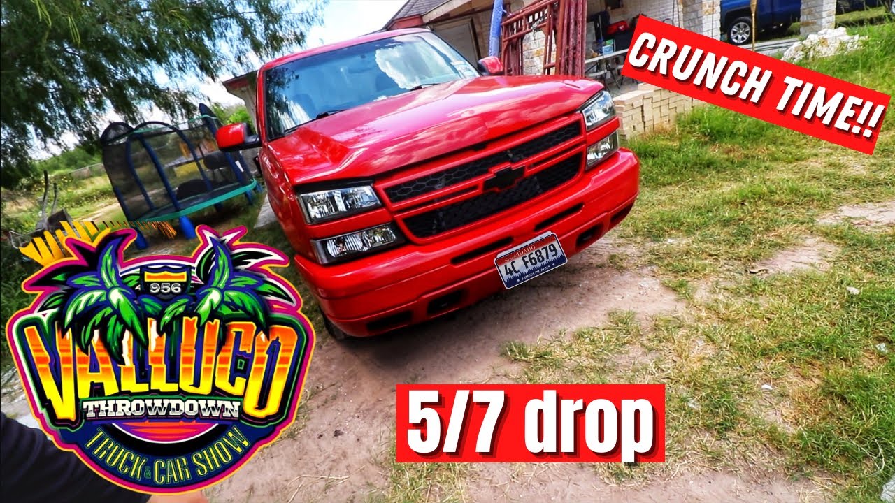 2005 CHEVY SILVERADO GETS A 5/7 DROP BEFORE VALLUCO THROWDOWN!! - YouTube