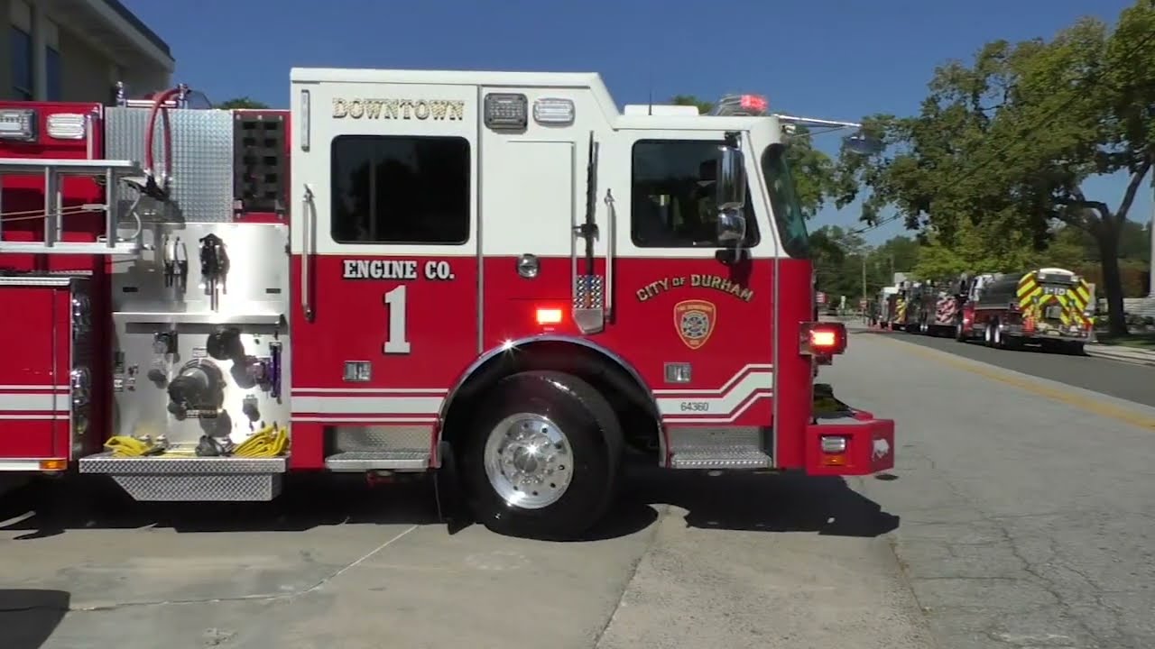 Durham Fire Department unveils new eco-friendly fire truck - YouTube