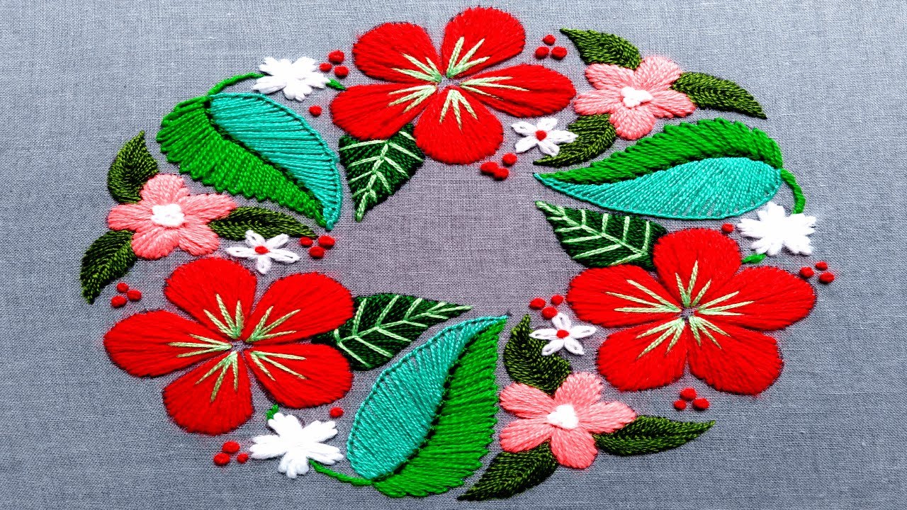 Embroidery Decor Idea,Diy Embroidery pattern,Hand Embroidery Flower ...