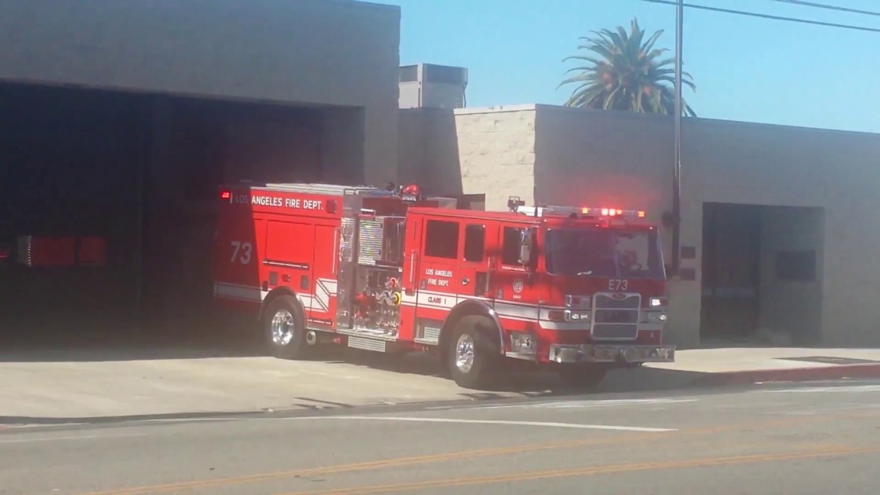 LAFD NEW Engine 73 Switching into Engine 273's spot - YouTube