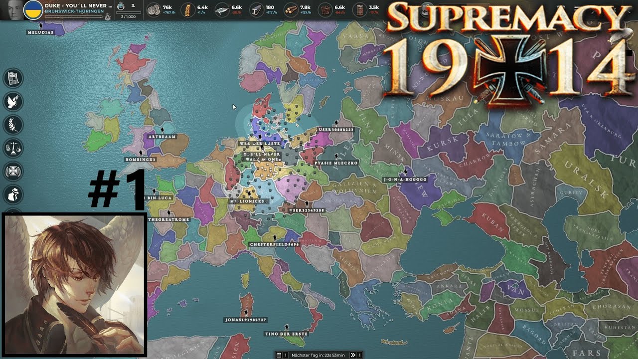 Folge 1: Deutschland auf der 500er Karte! - Supremacy 1914 - 500er ...