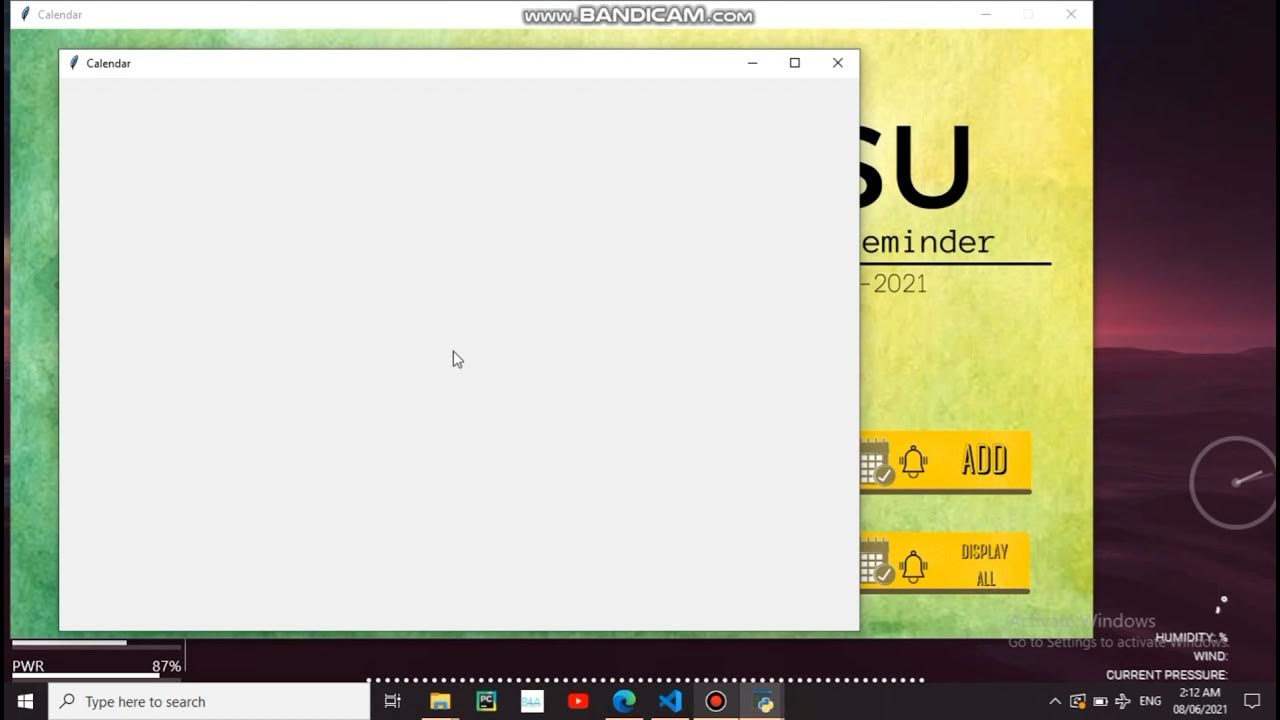 CvSU Calendar Reminder - Making App Using Tkinter Python - YouTube