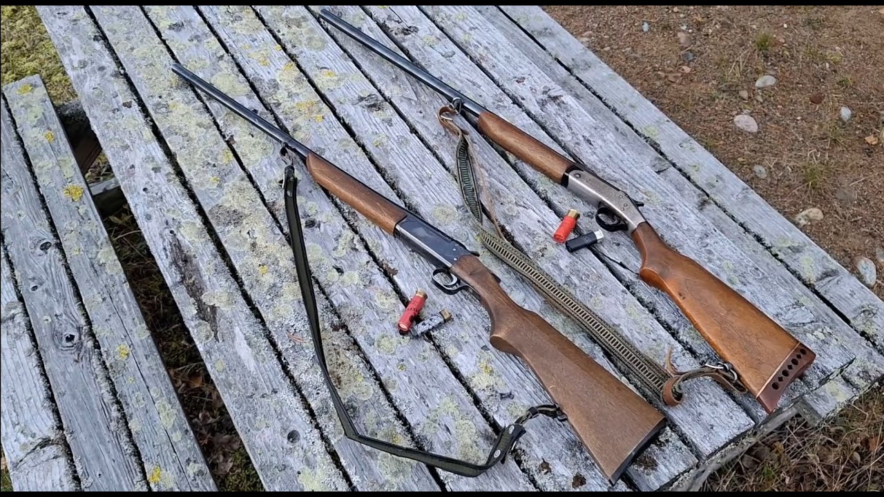 Single barrel shotguns comparison 12 gauge 'Topper' vs. 16 gauge ...