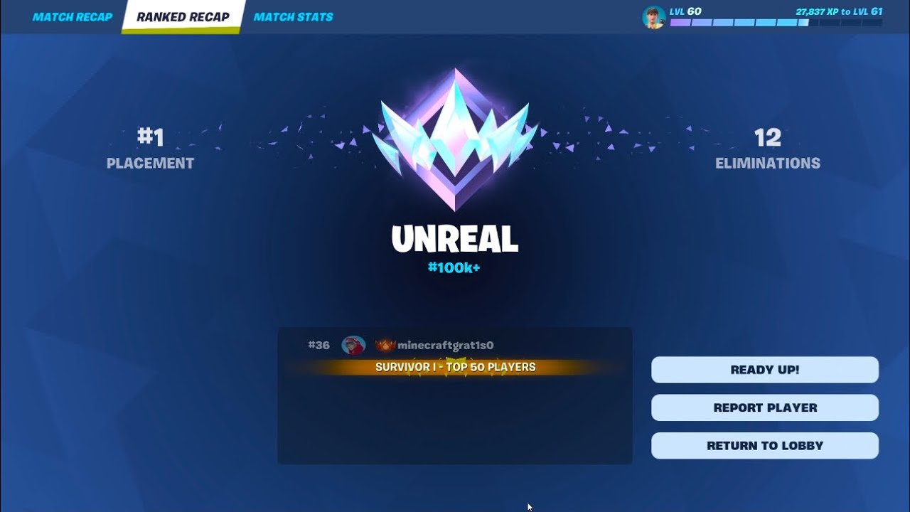 I got unreal rank in Fortnite 😍 - YouTube
