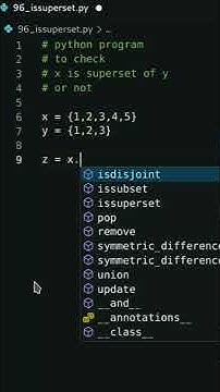 Python Program To Check Superset | Python Set | Issuperset | Tech Blooded | #Shorts - YouTube