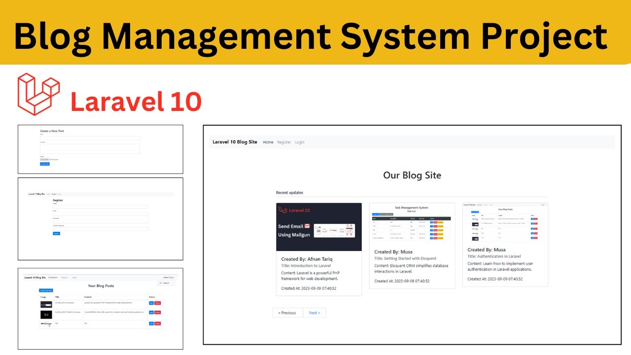 2.Master Laravel Blogging: Building a Feature-Rich Blog Management System (Complete Guide) - YouTube