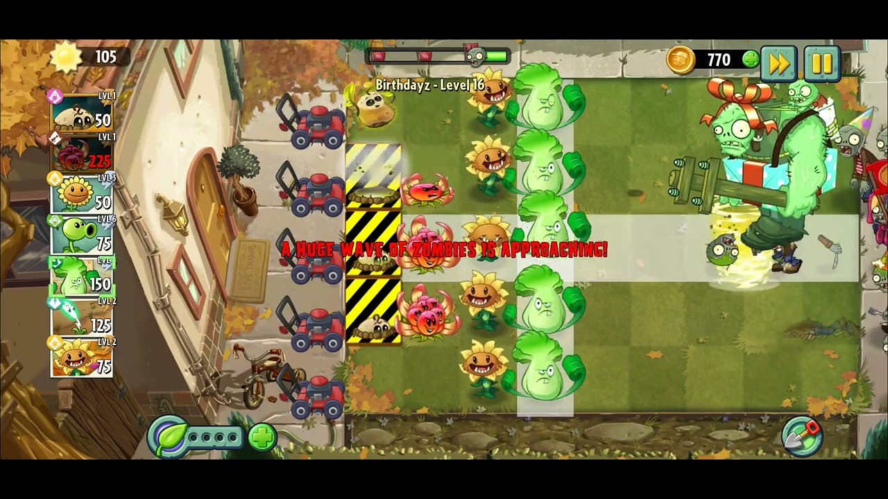 pvz2 birthdayz episode 8 (could not do level 15 sad - YouTube