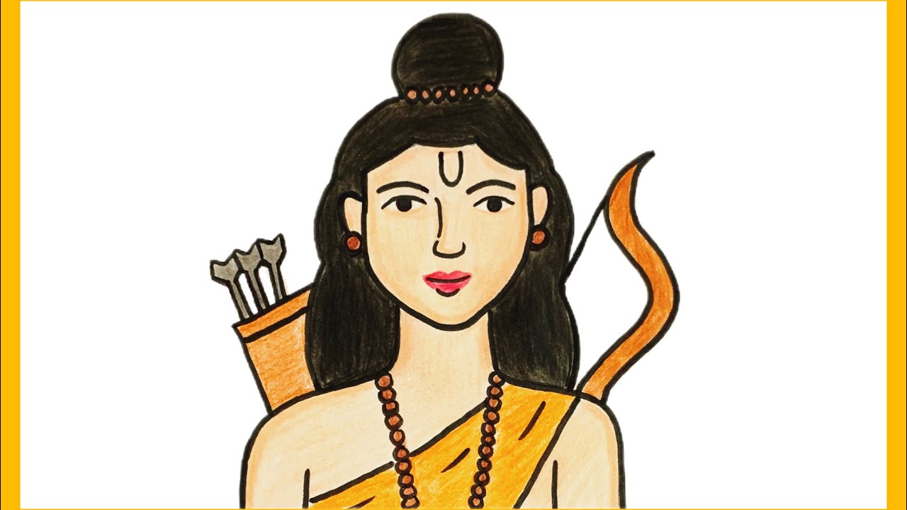 Shri Ram Drawing Step by Step| Ram Navami Drawing - YouTube