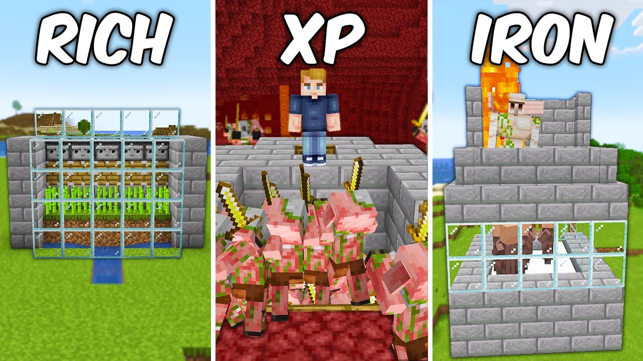 Minecraft: 4 MUST Have Beginner Farms for your Survival World! - YouTube