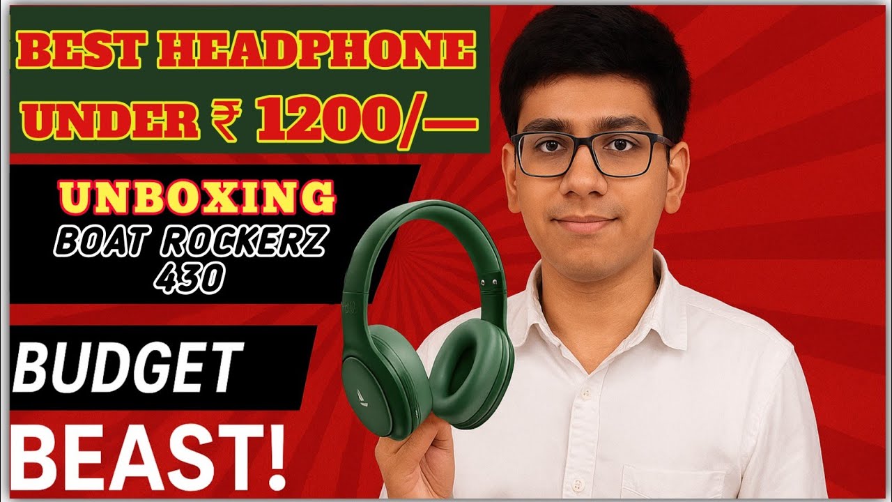 Boat Rockerz 430 Unboxing 🔥 Best Wireless Headphones Under ₹1200 - YouTube