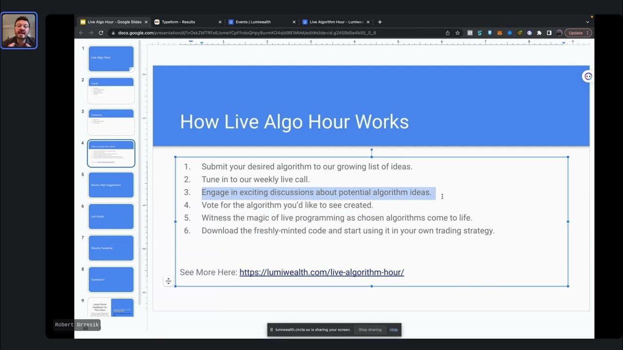 Recording of our Free Live Algorithm Hour - 2023-05-16 - YouTube