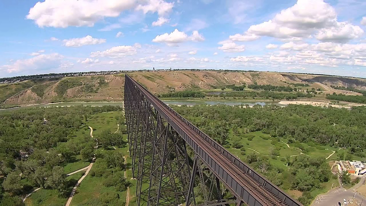 high level bridge lethbridge from above - YouTube