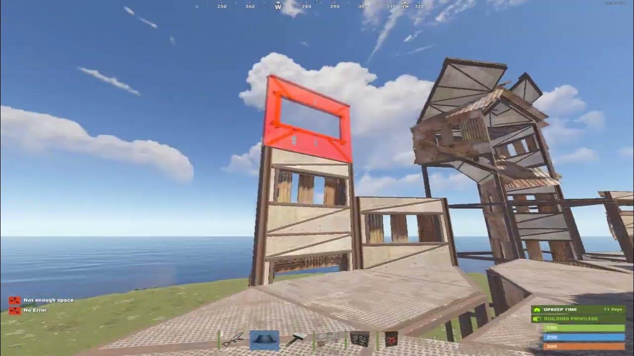 3x3 mini mountain roof l rust base tutorial - YouTube