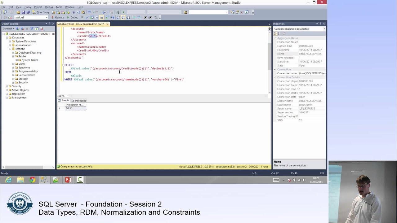 SQL Server Tutorial - Part 2 - Data Types, RDM, Normalization, Primary ...