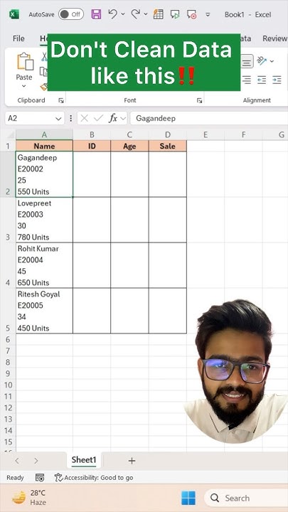 Dont Clean Data In Excel‼️instead Use Amazing Excel Trick Excel Exceltips Exceltricks 4134