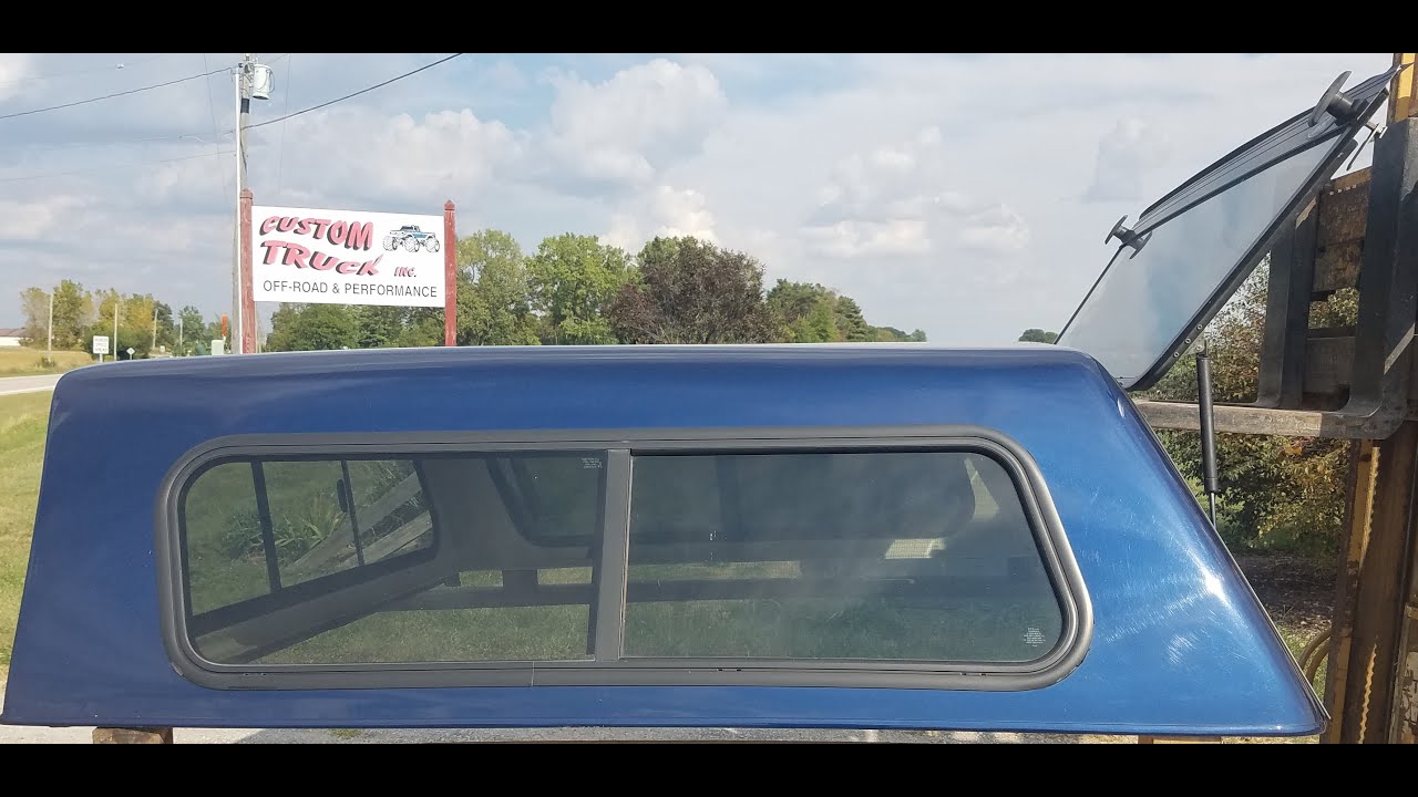 Walk around of Used Jason Fiberglass cab high truck camper shell for ...