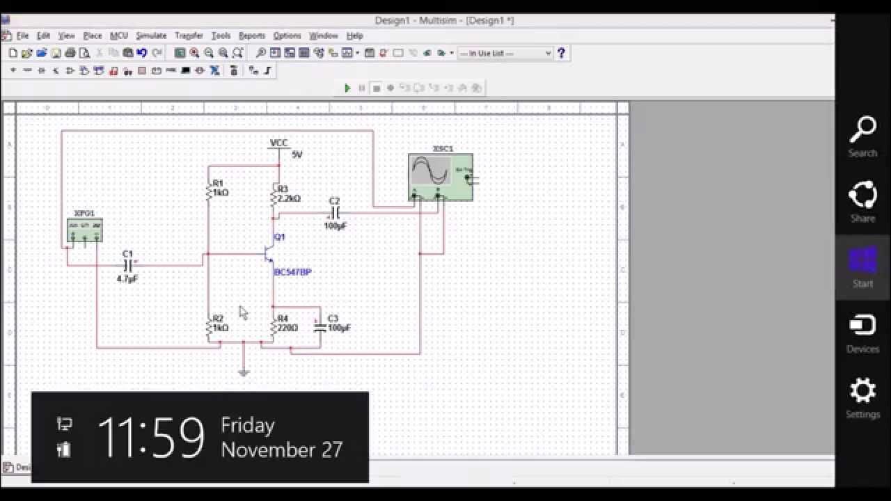 How To Draw CE Amplifier Circuit Using Multisim Software - YouTube