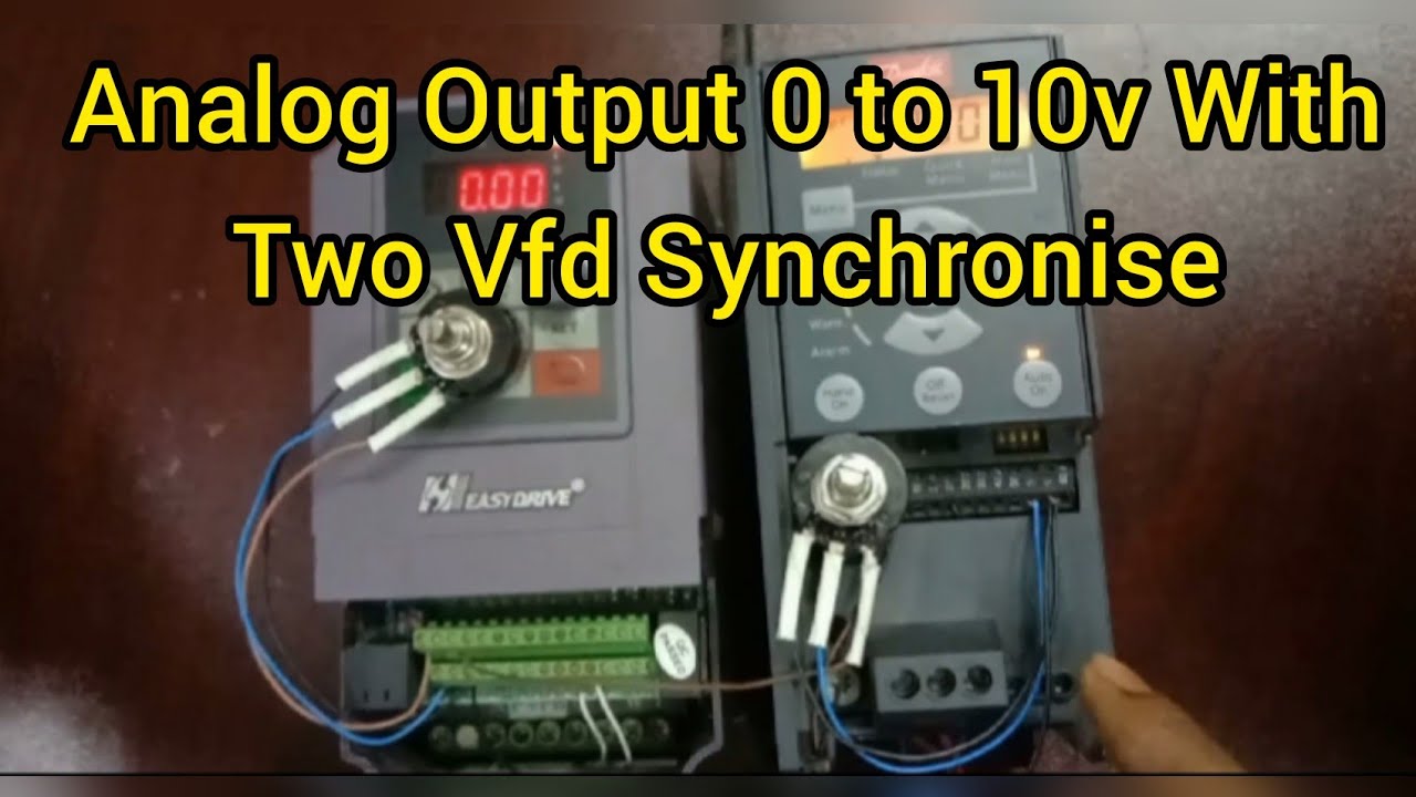 Two Vfd Synchronise With Analog Output 0 to 10v | EasyDrive & Denfoss ...