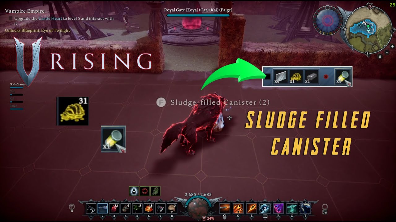 How to craft Sludge-Filled Canister - in V Rising - YouTube