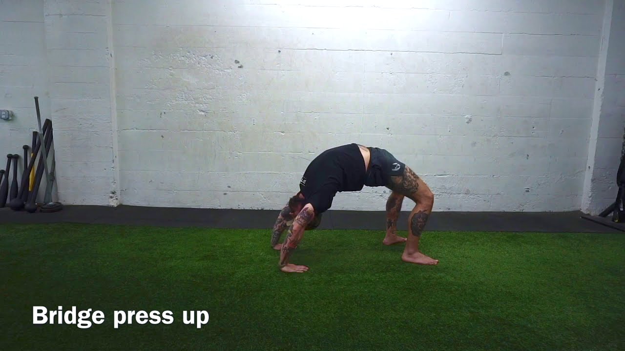 Bridge Press-up Progressions - YouTube