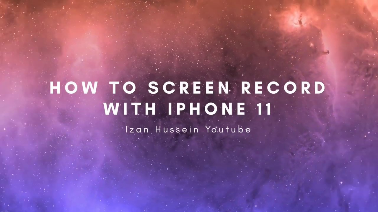 How to screen record with iphone 11 - YouTube