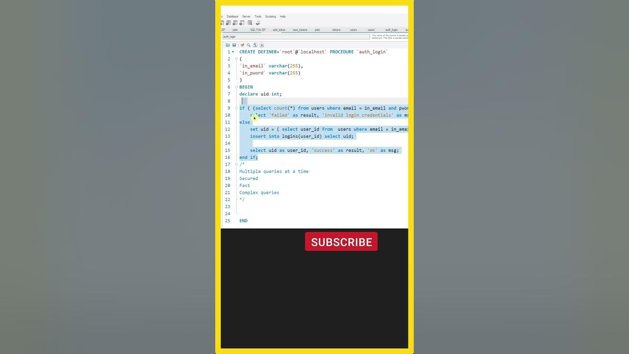 Sql Tutorial For Beginners Stored Procedures Sql Full Course Sql In Telugu Mysql Tutorial