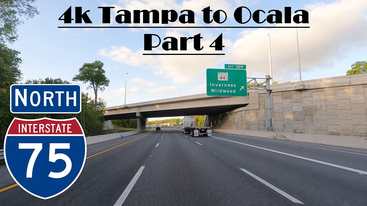 4k Tampa to Ocala Part 4. I 75 North. Interstate 75 North - YouTube