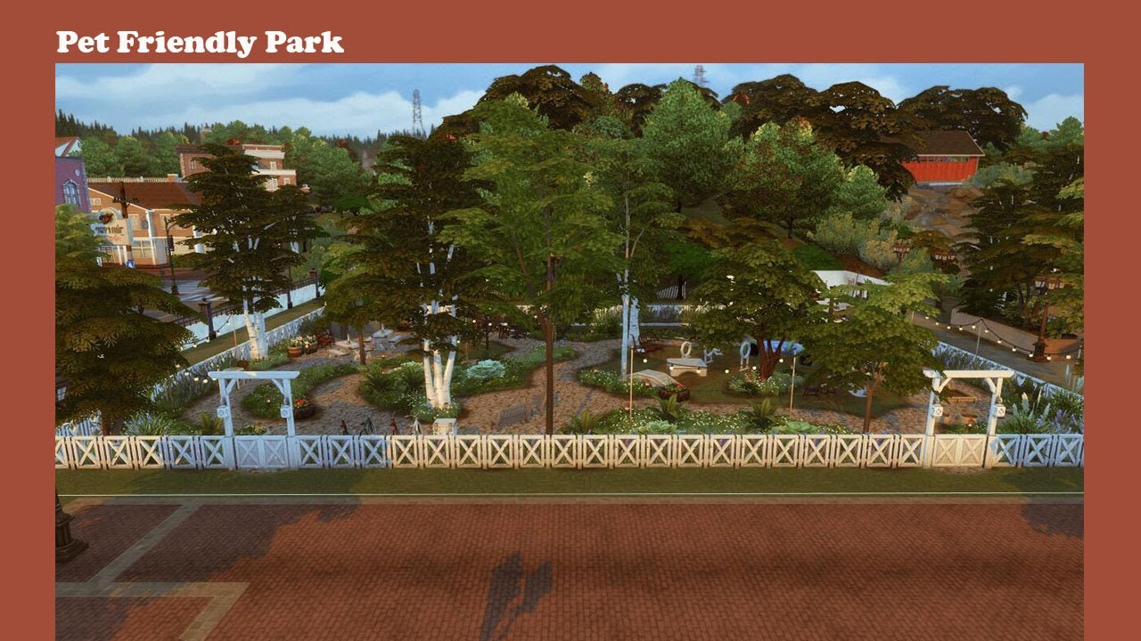 Pet Friendly Park | The Sims 4 Screeshots Video | No CC | The Sims 4 ...