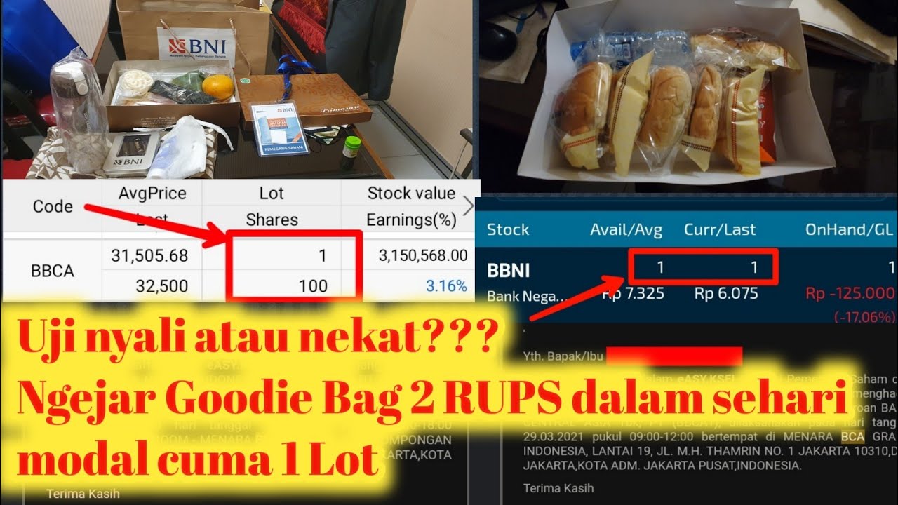 Pengalaman ngejar Goodie Bag 2 RUPS dalam sehari modal 1 Lot Saham, 1 ...