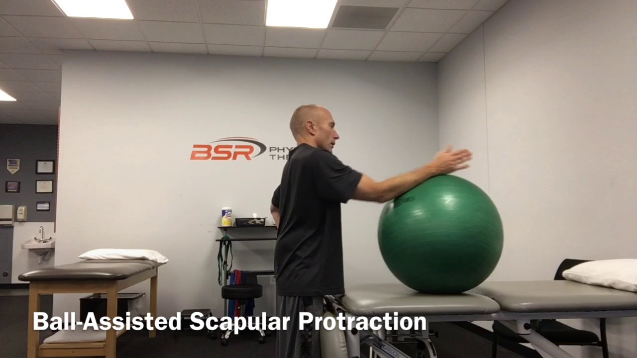 Ball-Assisted Scapular Protraction - YouTube
