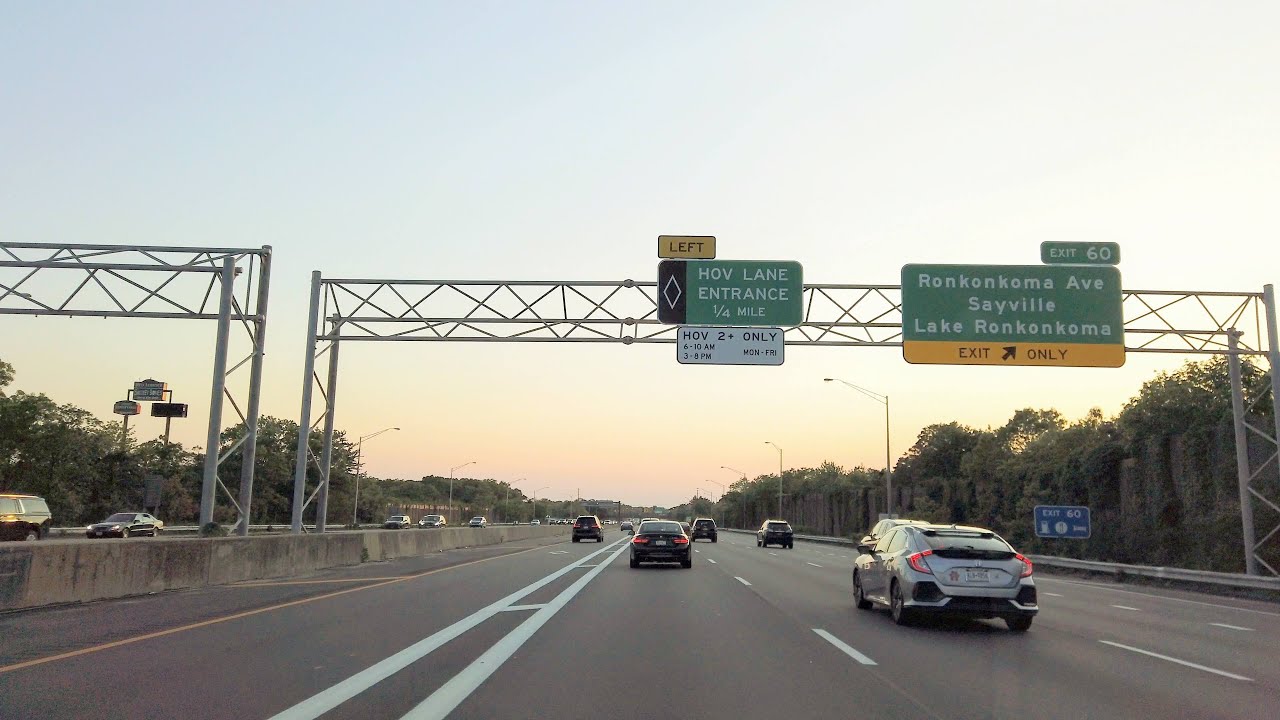 Long Island Expressway (I-495) west in Suffolk County | Exits 73 to 48 ...