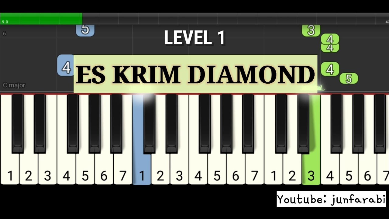 es krim diamond piano tutorial level 1 - YouTube