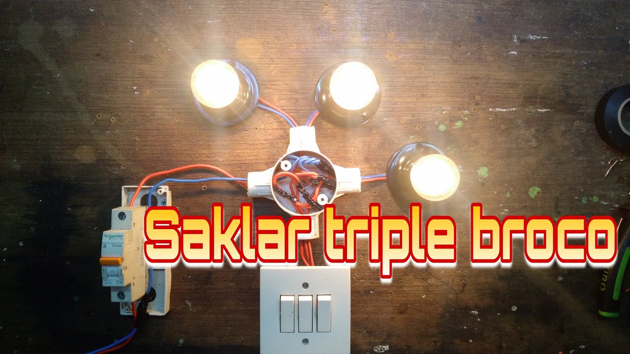 Cara pasang saklar triple broco - How to install a triple broco switch ...