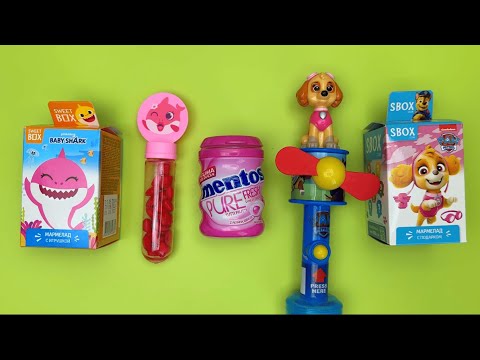 my favorite ASMR Candy💙 Egg Surprise Lollipop Chocolates & Toys Unpacking | Baby Shark | Paw Patrol