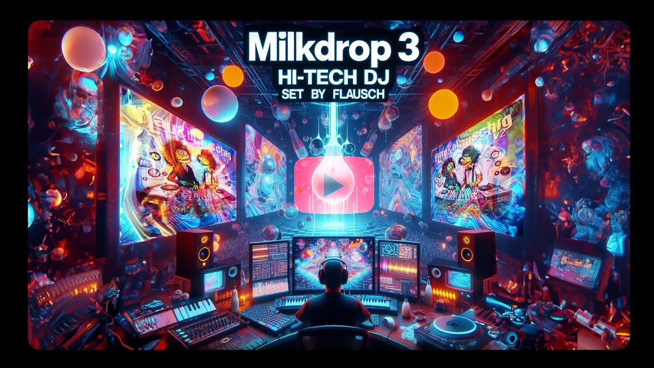 milkdrop 3 visuals - fLausch 1/2 dj set @ fLau & blauschig 14.01.24 ...