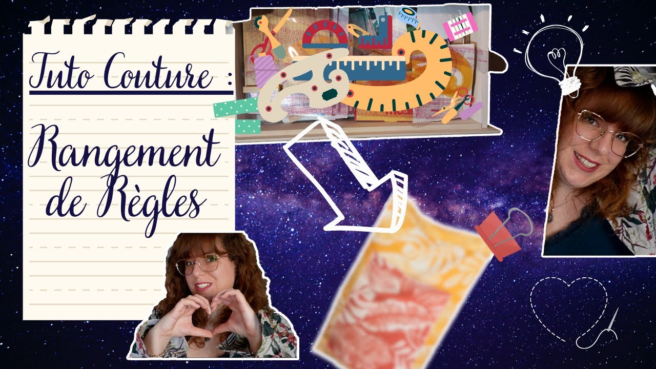 Tuto : Coudre un rangement pratique pour vos règles de couture 📏 - YouTube