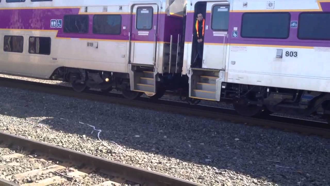 MBTA HSP-46 test train In Worcester! Rare! - YouTube