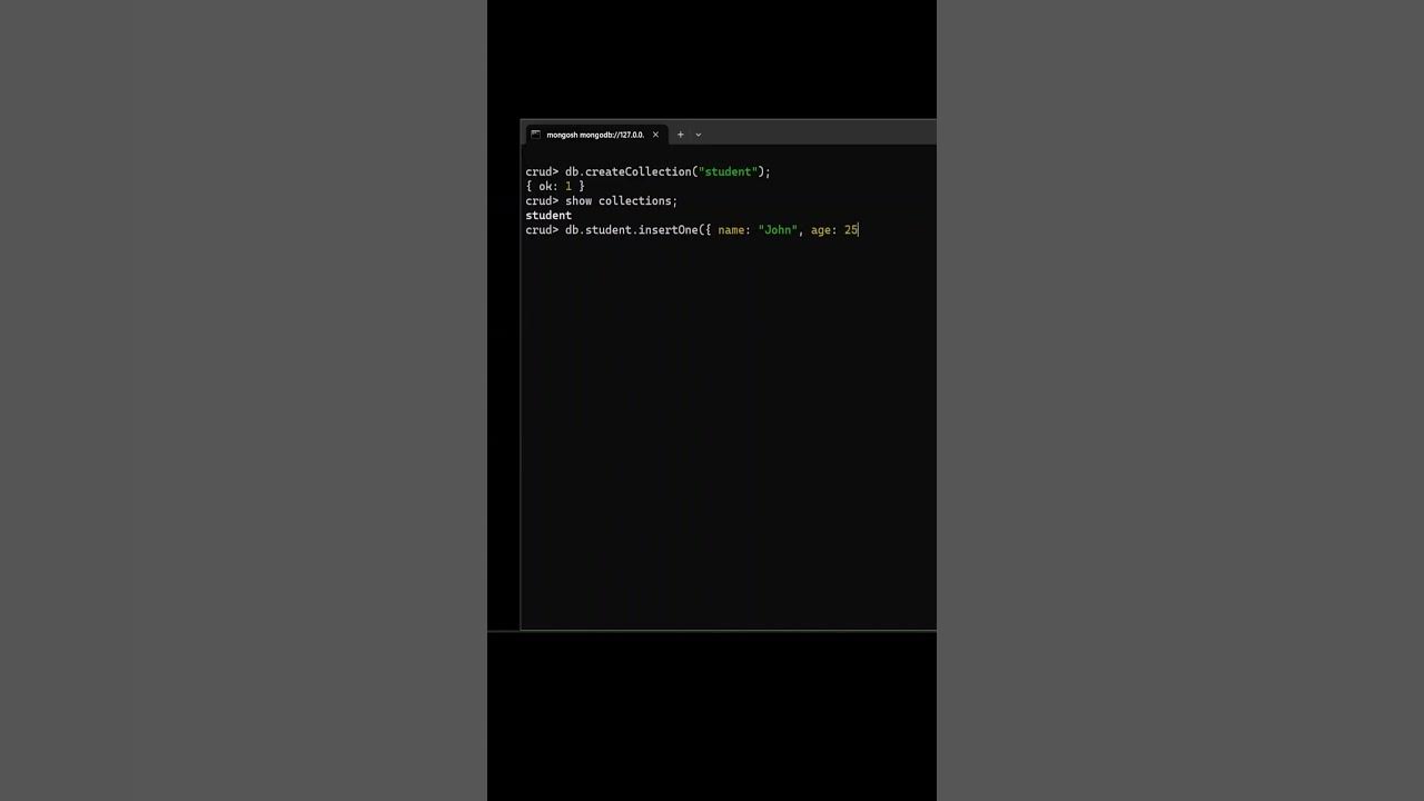 Mongodb Insertone Command Mongodb Nosql Database Schema
