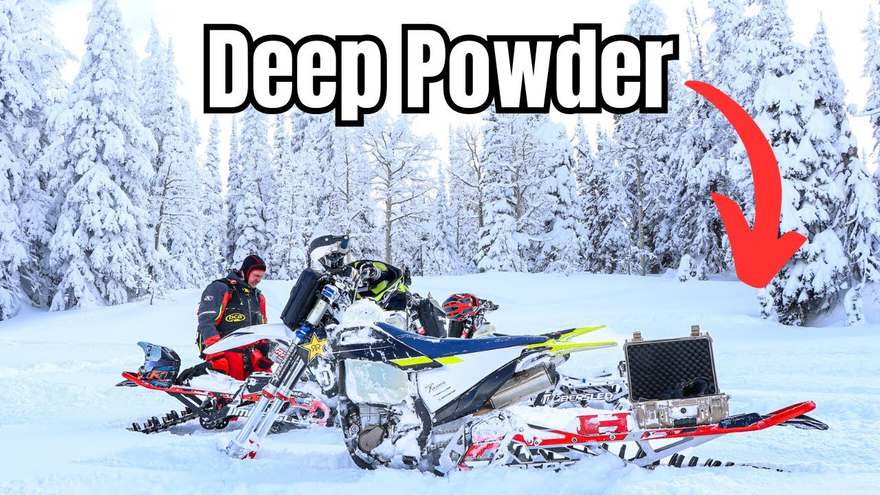 Deep Powder Snowbiking & Getting Stuck! - YouTube