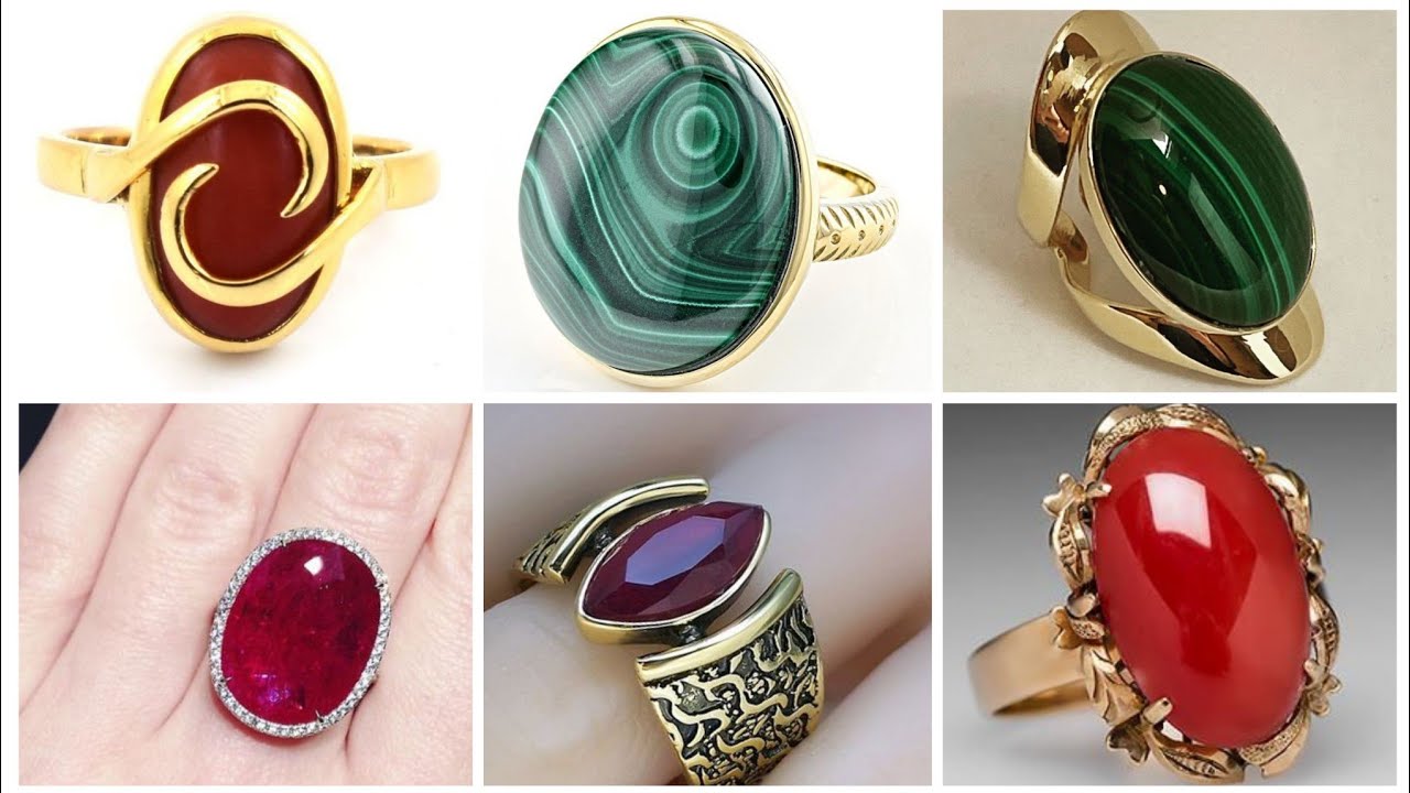 One stone gold rings design collection #2024 stylish and designer one ...