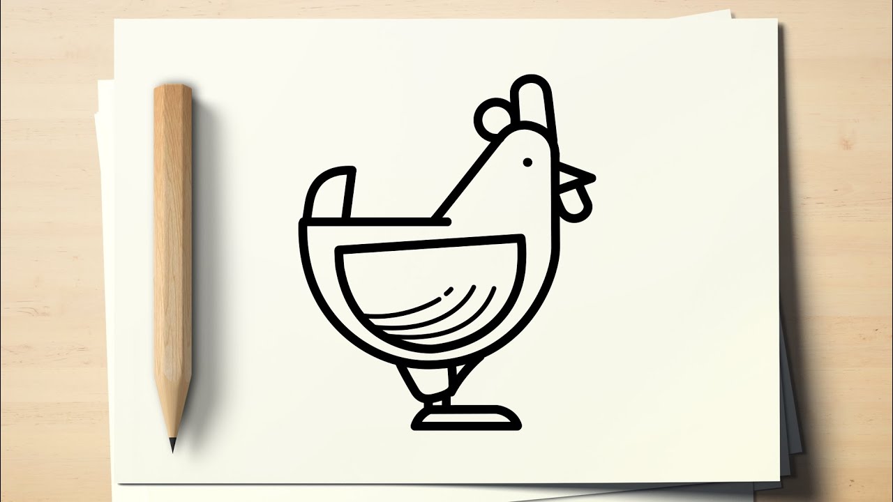 Simple Drawing Chicken Animated #simpledrawing #chicken #ayam #animated ...