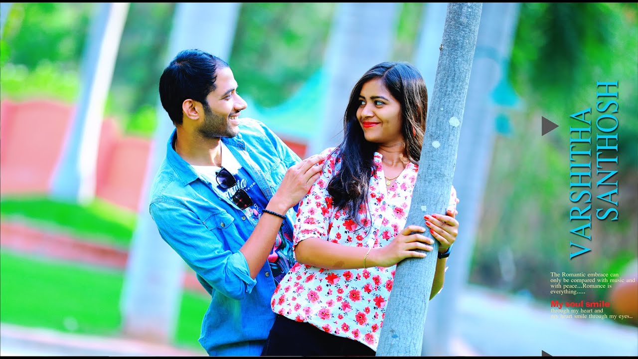 Sandhya Creativity Varshitha Reddy + Santhosh Reddy pre wd song - YouTube