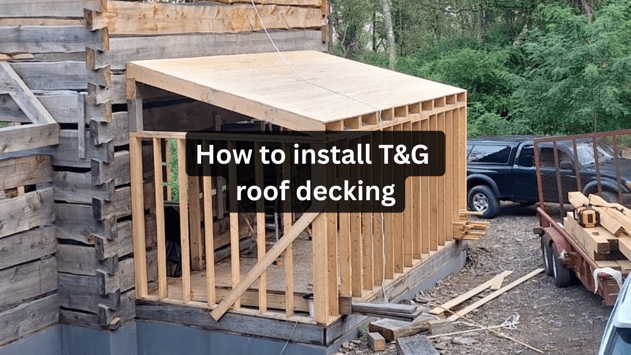 How to install tongue and groove roof decking - YouTube