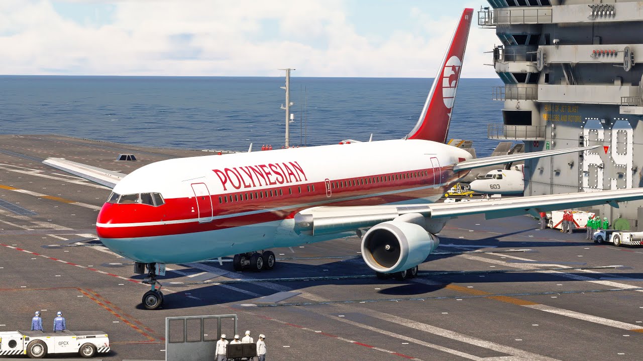 This Pilot's Skills Are Too Amazing! Boeing 767 Polynesia Takes Off ...